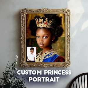 Custom Royal Princess Portrait From Photo, Turn Me Royal, Princess ...