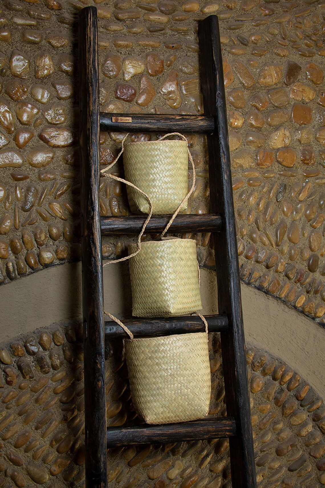 Wood ladder with Old Factory finishing Sign of | Etsy