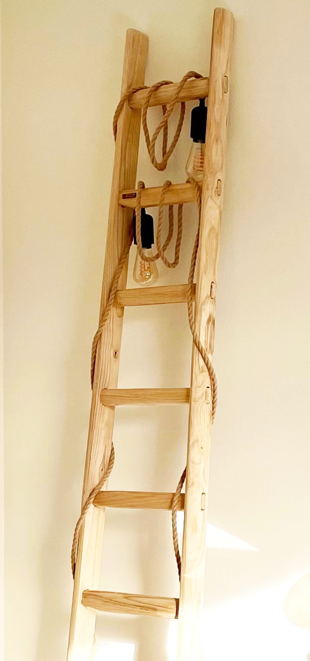 Wood Ladder for Climb and Home Decor in Solid Chestnut Wood - Etsy UK