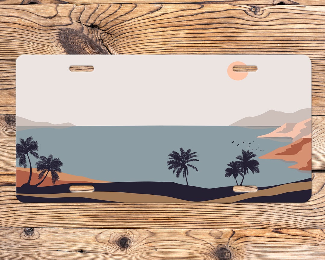 Palm Tree Landscape License Plate - Etsy