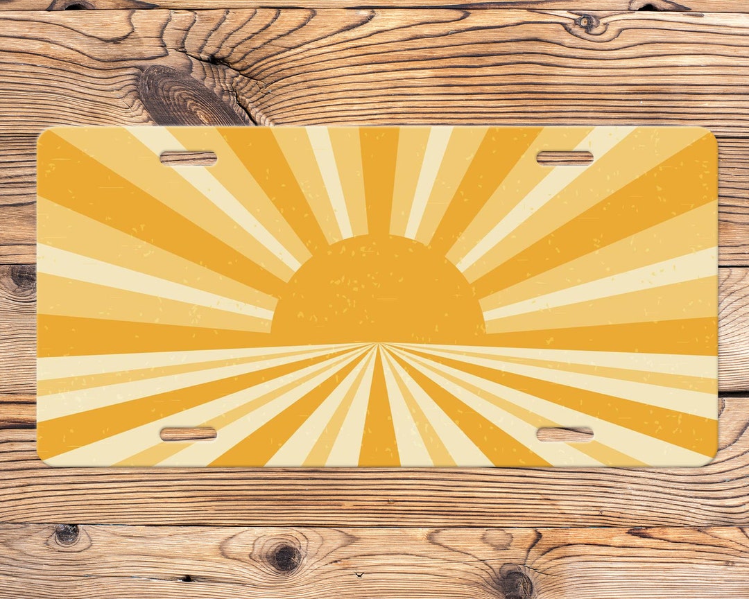 Sun Rays License Plate - Etsy