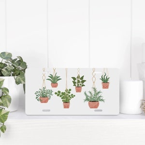 Hanging Plants Boho License Plate - Etsy