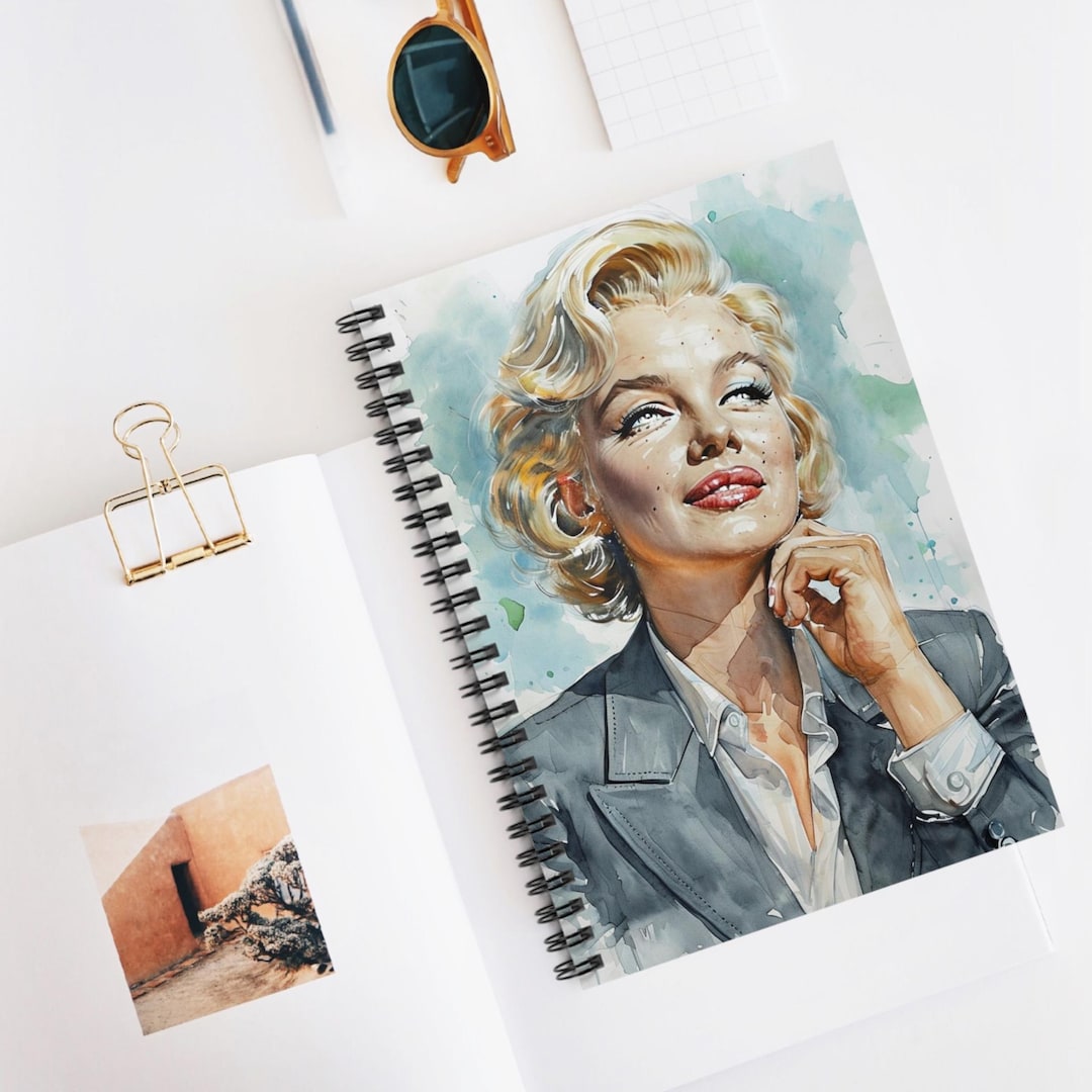 Marilyn Monroe Notebook, Hollywood Icon Spiral Journal, Spiral ...