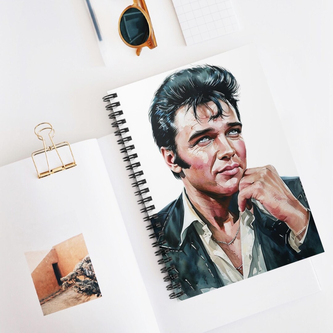 Elvis Presley Spiral Notebook, Ruled Line, Lined Journal for Elvis Fans ...