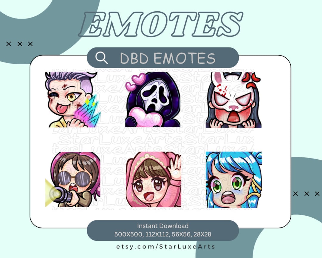 Dead by Daylight Emotes for Twitch - Youtube - Tiktok or Discord ...