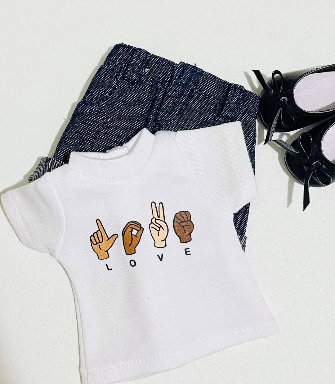 Asl Love Doll Shirt 14 Inch Dolls Wellie Wisher and Glitter - Etsy