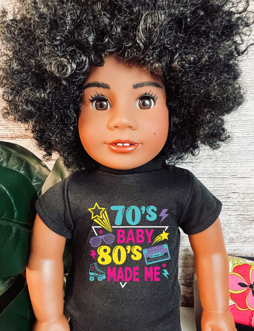 70's Made Me 80s Baby Graphic Tee 18 Inch Dolls Like Fits Most 18 Inch ...