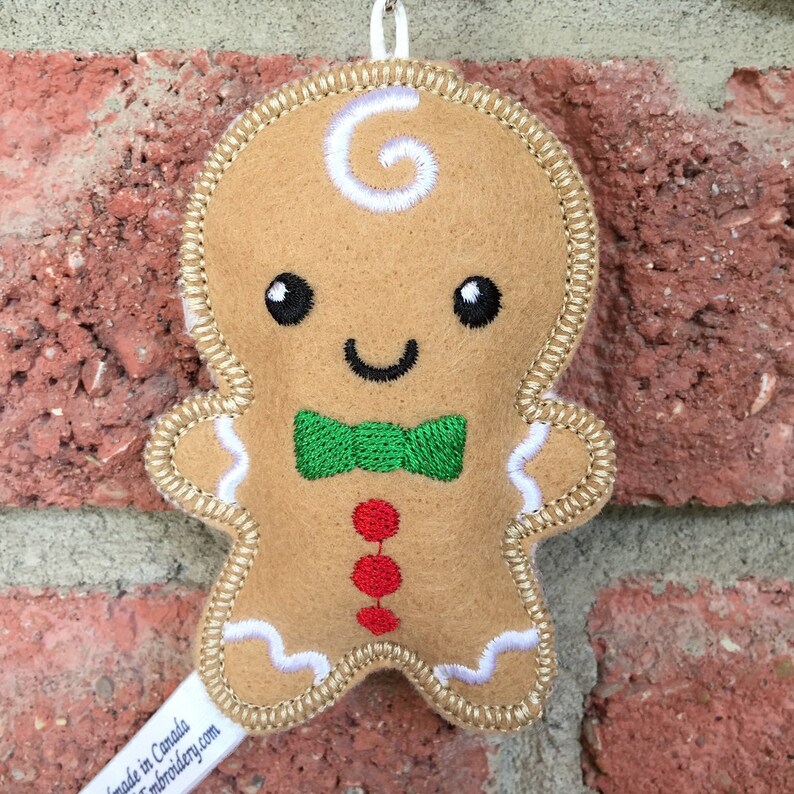 Gingerbread Man Keychain Felt Xmas key chain Stocking - Etsy España