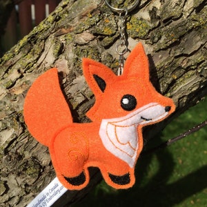 Fox Stuffed Keychain Ornament - Woodland Personalized Embroidered ...