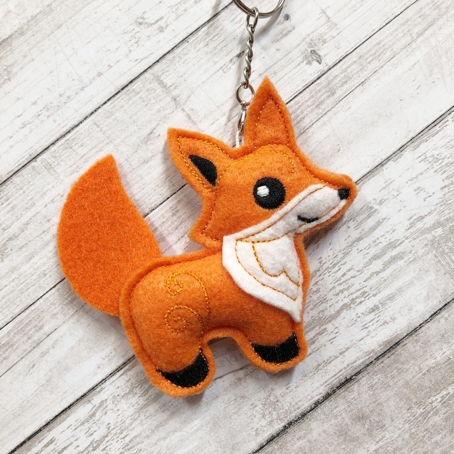 Fox Stuffed Keychain Ornament Woodland Personalized - Etsy