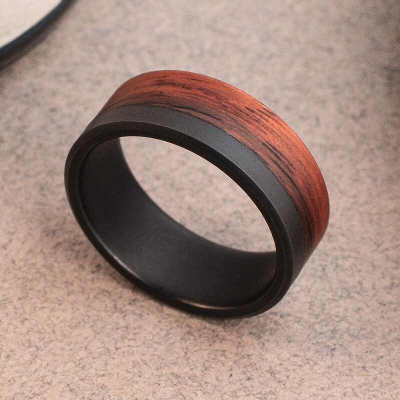 Wood Metal Ring - Etsy