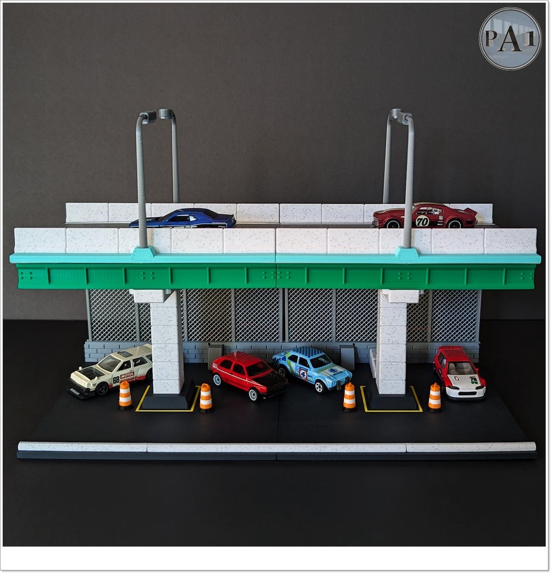 1:64 Scale Custom-built Highway Overpass Diorama With LED Light, 3D ...