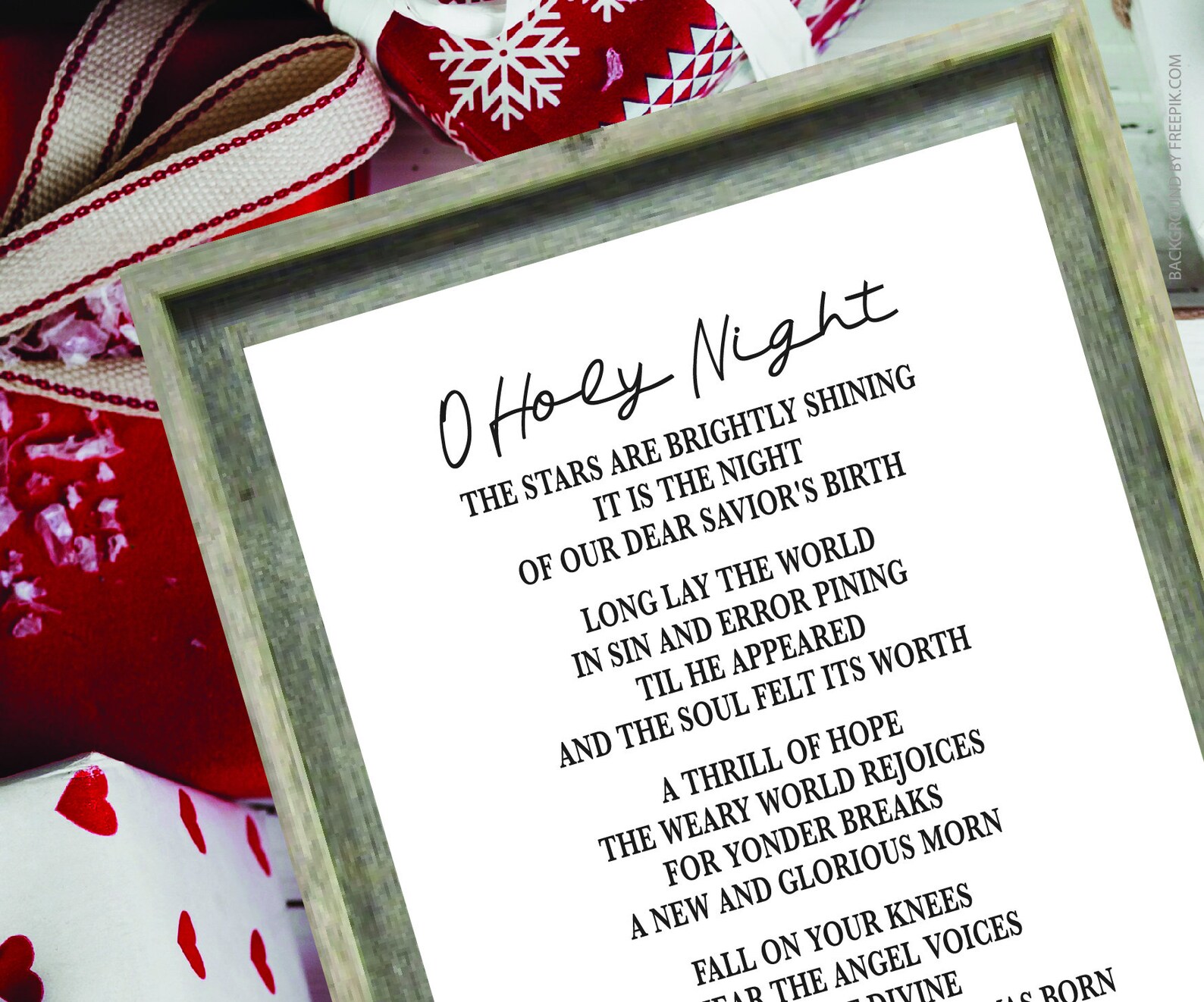 O Holy Night Printable Sign / Christmas SVG, PDF, JPG / Farmhouse ...