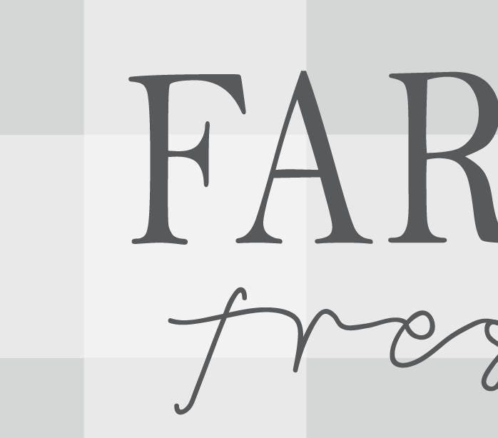 Farm Fresh Farmhouse Kitchen Sign Printable JPG / SVG File - Etsy