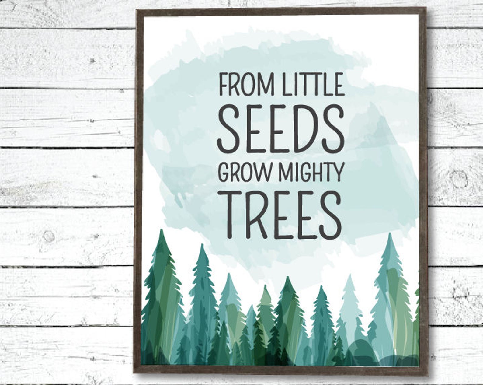 From Little Seeds Grow Mighty Trees Nursery Printable, Woodlands ...