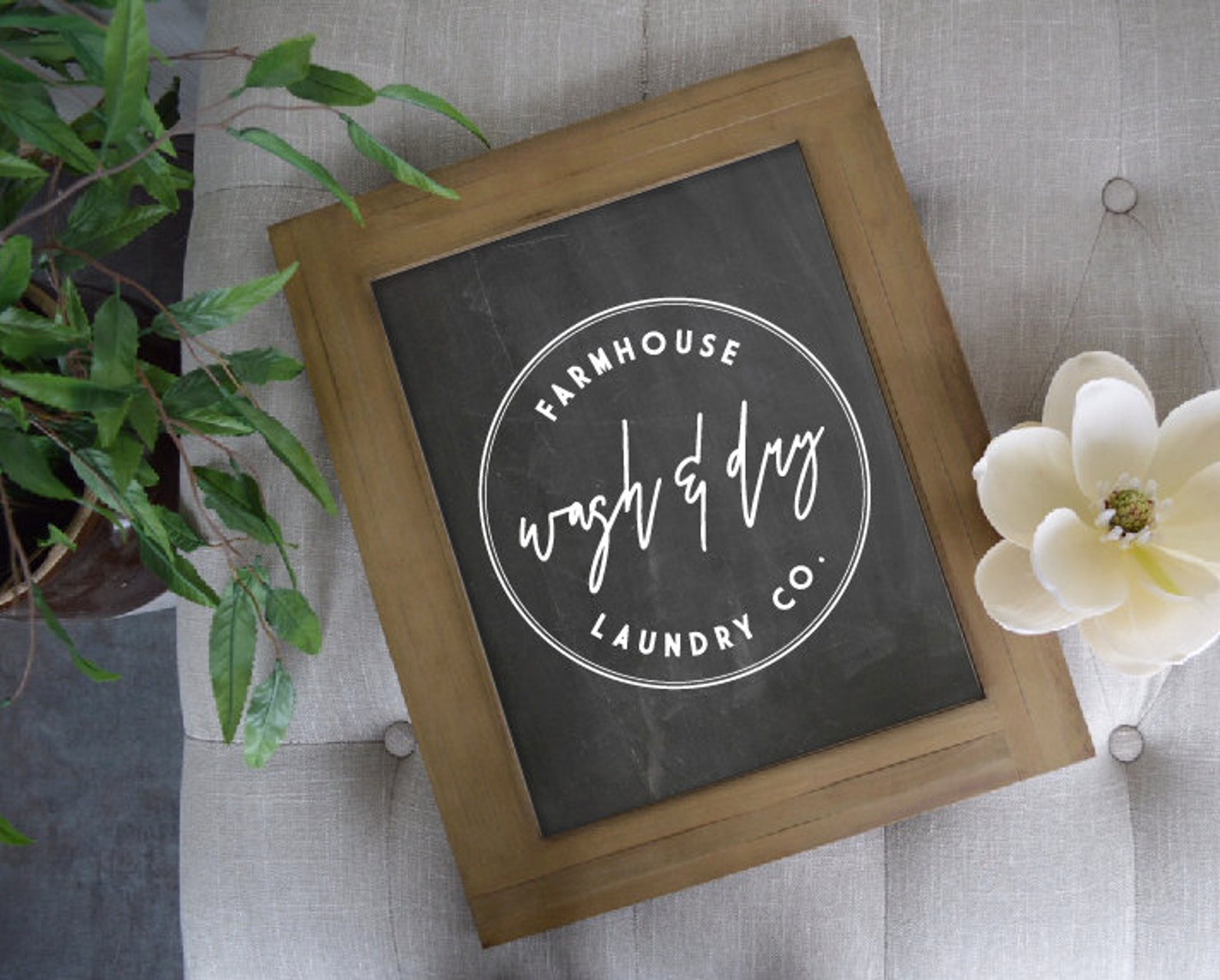 Wash & Dry Farmhouse Laundry Sign Printable PDF / SVG File - Etsy