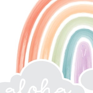 Watercolor Rainbow Printable Wall Art Aloha Rainbow Rainbow - Etsy