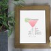 Cosmo / Cosmopolitan Cocktail Printable, Bar Cart Art, Bar Sign ...