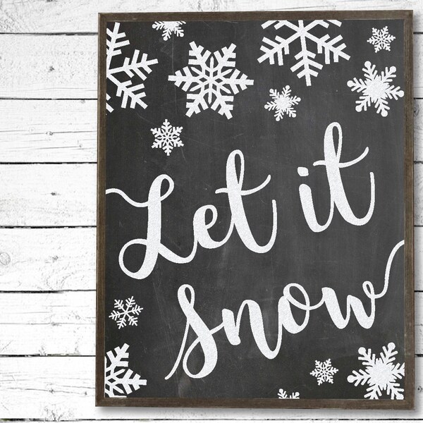 Let It Snow Sign - Etsy