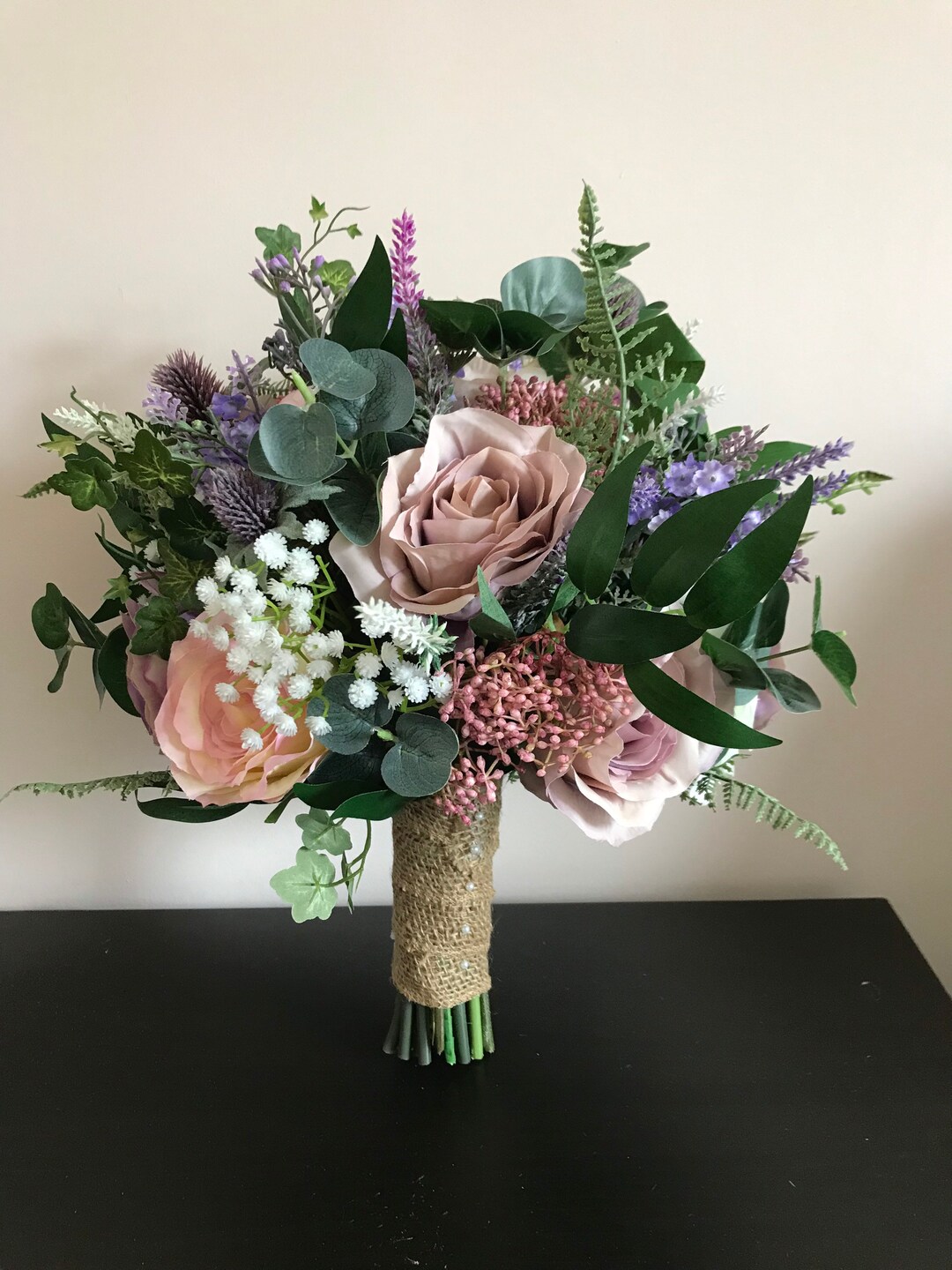 Dusky Pink & Dusky Lilac Wedding Flowers Blush Pink Boho Style Handtied ...