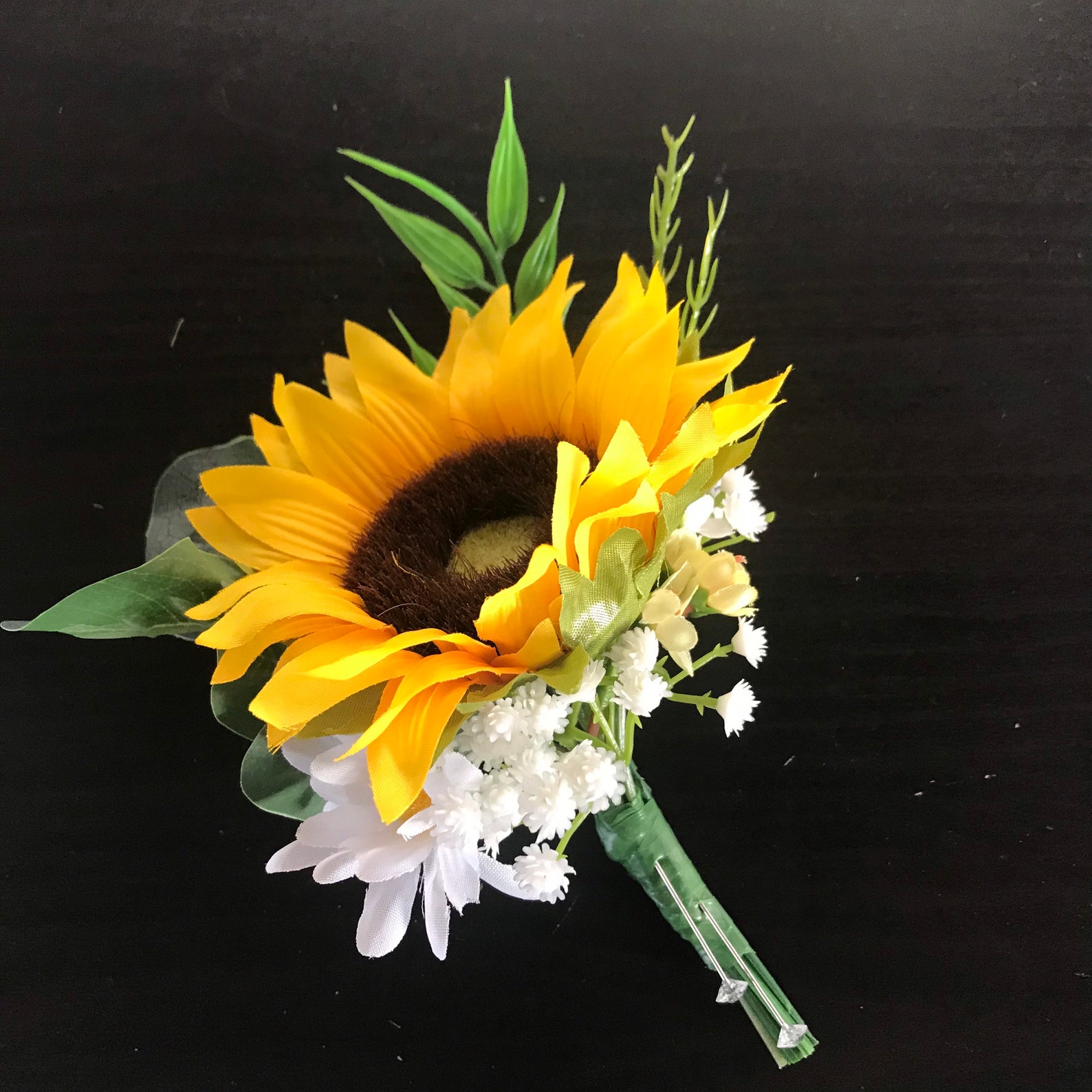 Sunflowers Handtied Bride Bouquet Yellow & Cream Wedding | Etsy