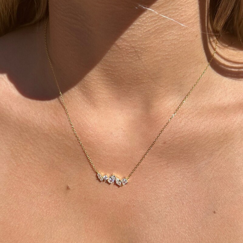 Cluster Necklace - Etsy