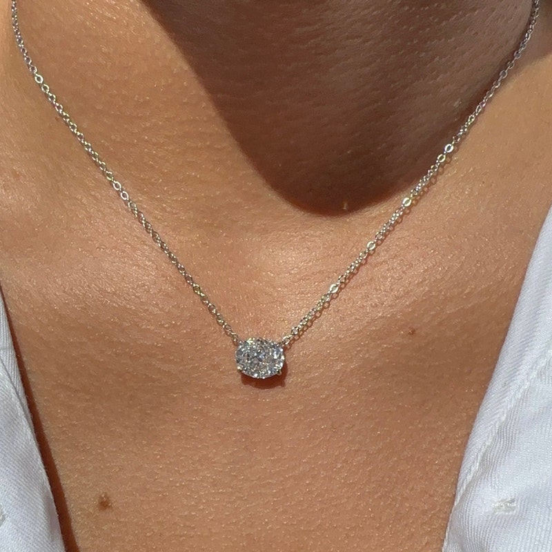 Solitaire Necklace - Etsy