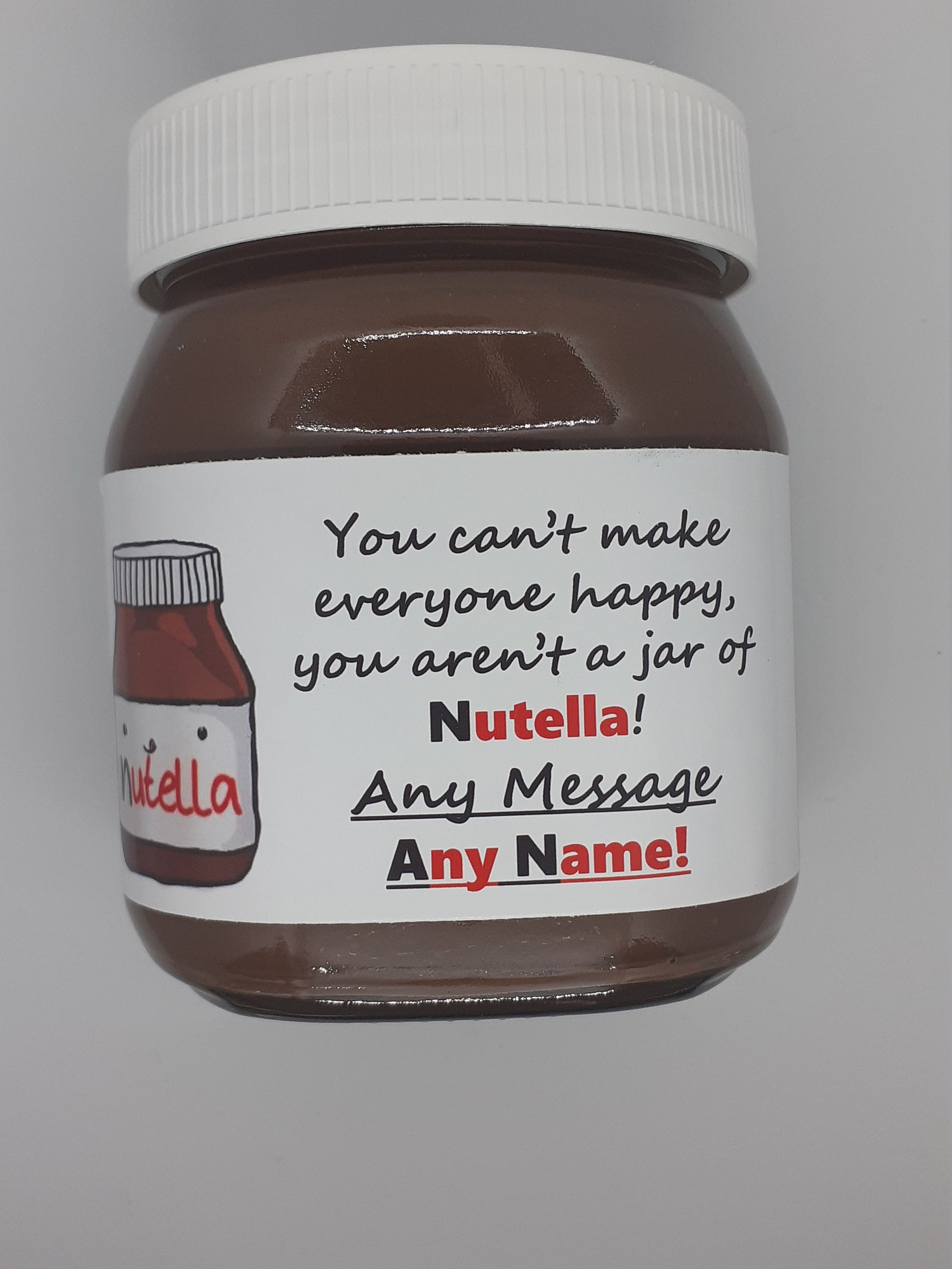 Personalised Personalized Nutella Label ANY NAME Digital Download - Etsy UK