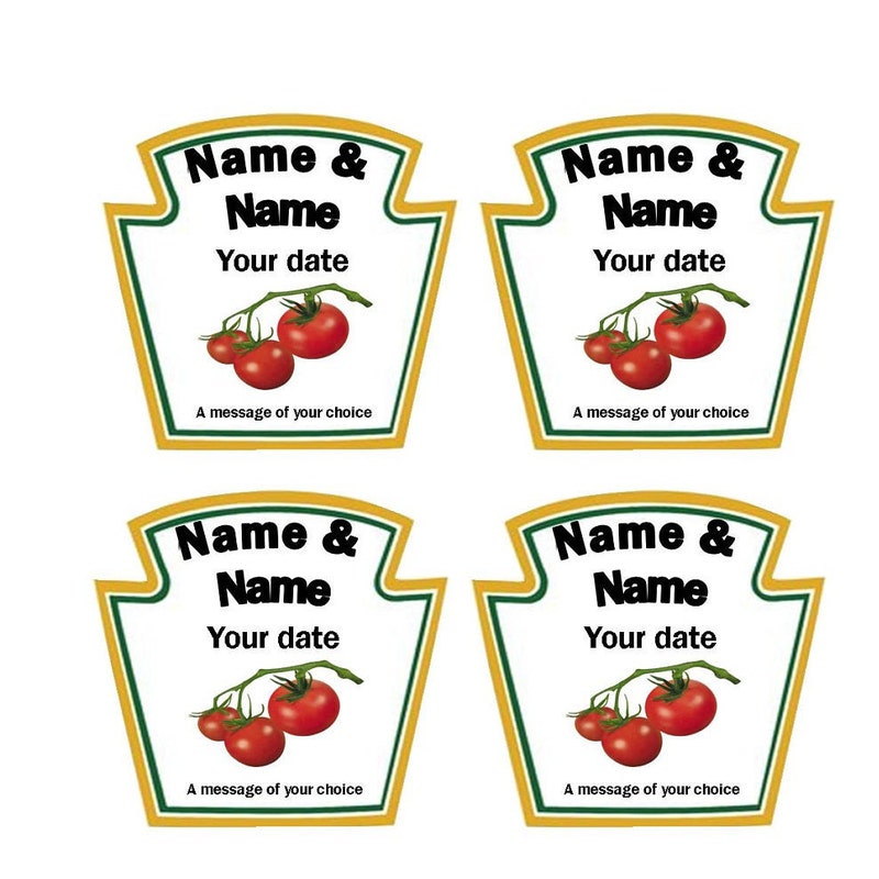 Custom Ketchup Label - Etsy