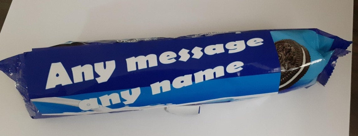 Personalised Personalized Oreo Biscuit Wrapper Sticker Label Birthday ...