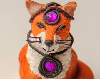 Polymer clay fox | Etsy