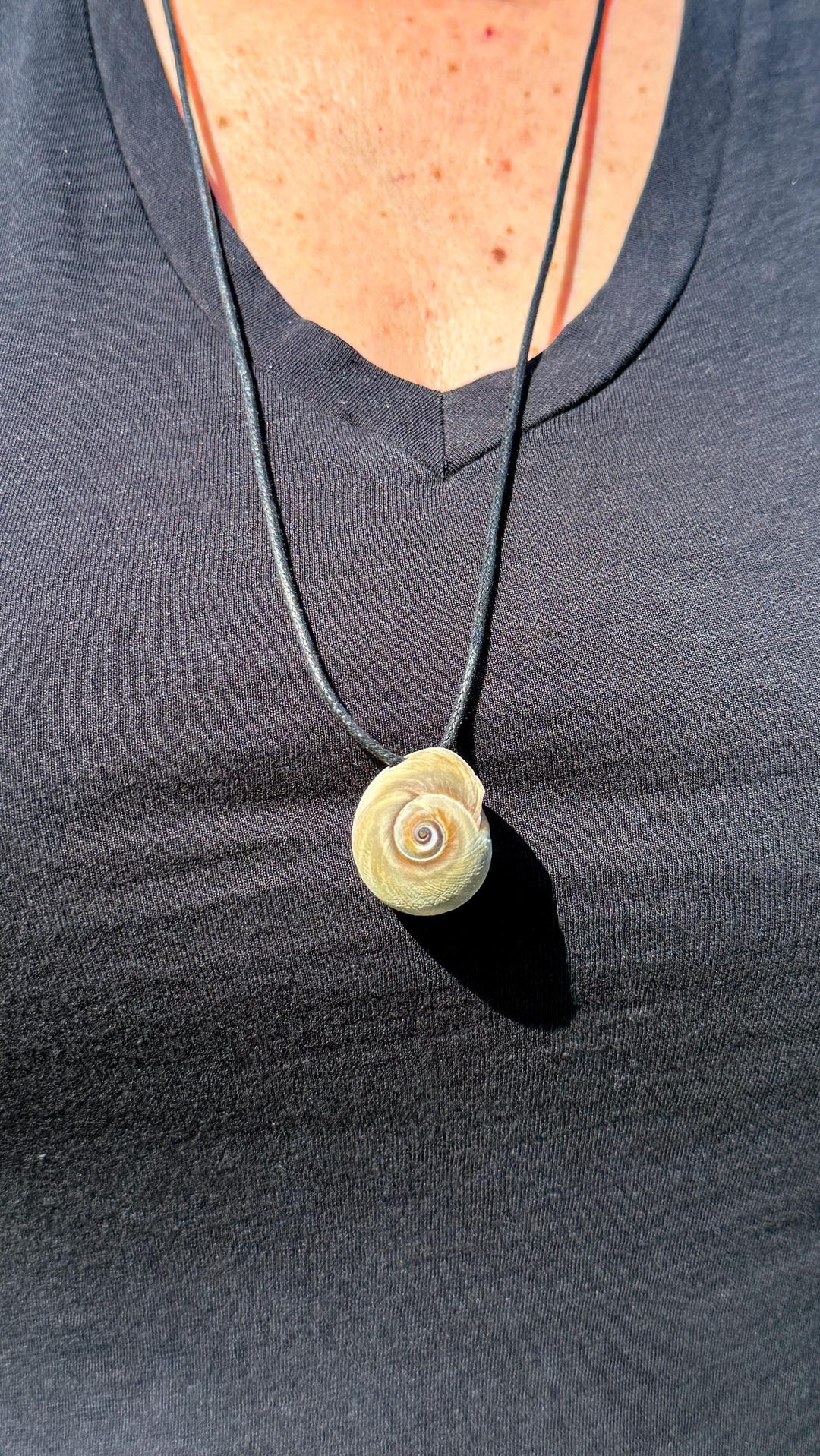 Cape Cod Moon Snail Shell Necklace – Adjustable Coastal Shell Pendant ...