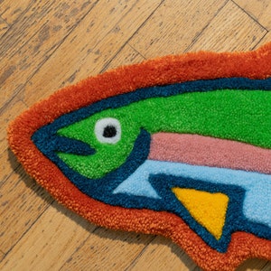Trout Fish Tufted Rug or Wall Decor ONLY ONE per Sale - Etsy