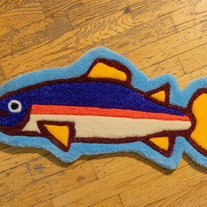 Trout Fish Tufted Rug or Wall Decor ONLY ONE per Sale - Etsy