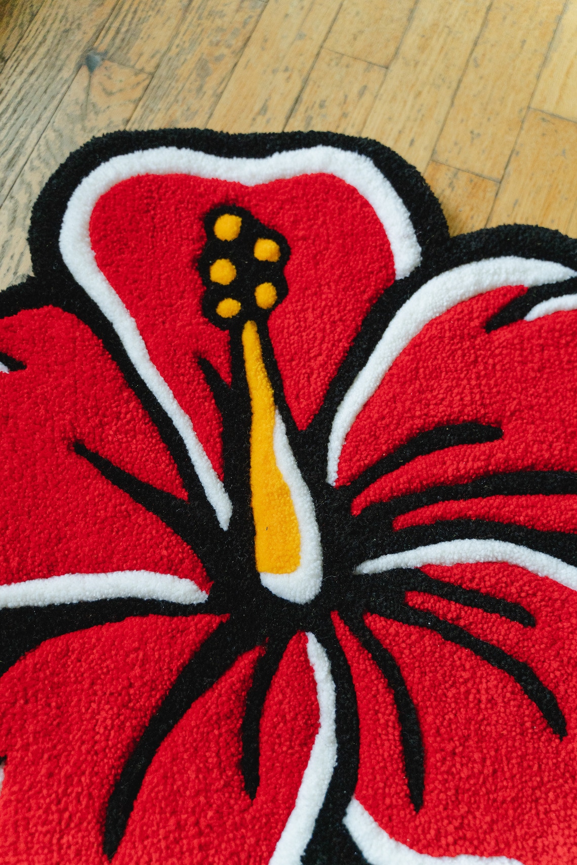 Handtufted Hibiscus Flower Rug or Wall Decor - Etsy