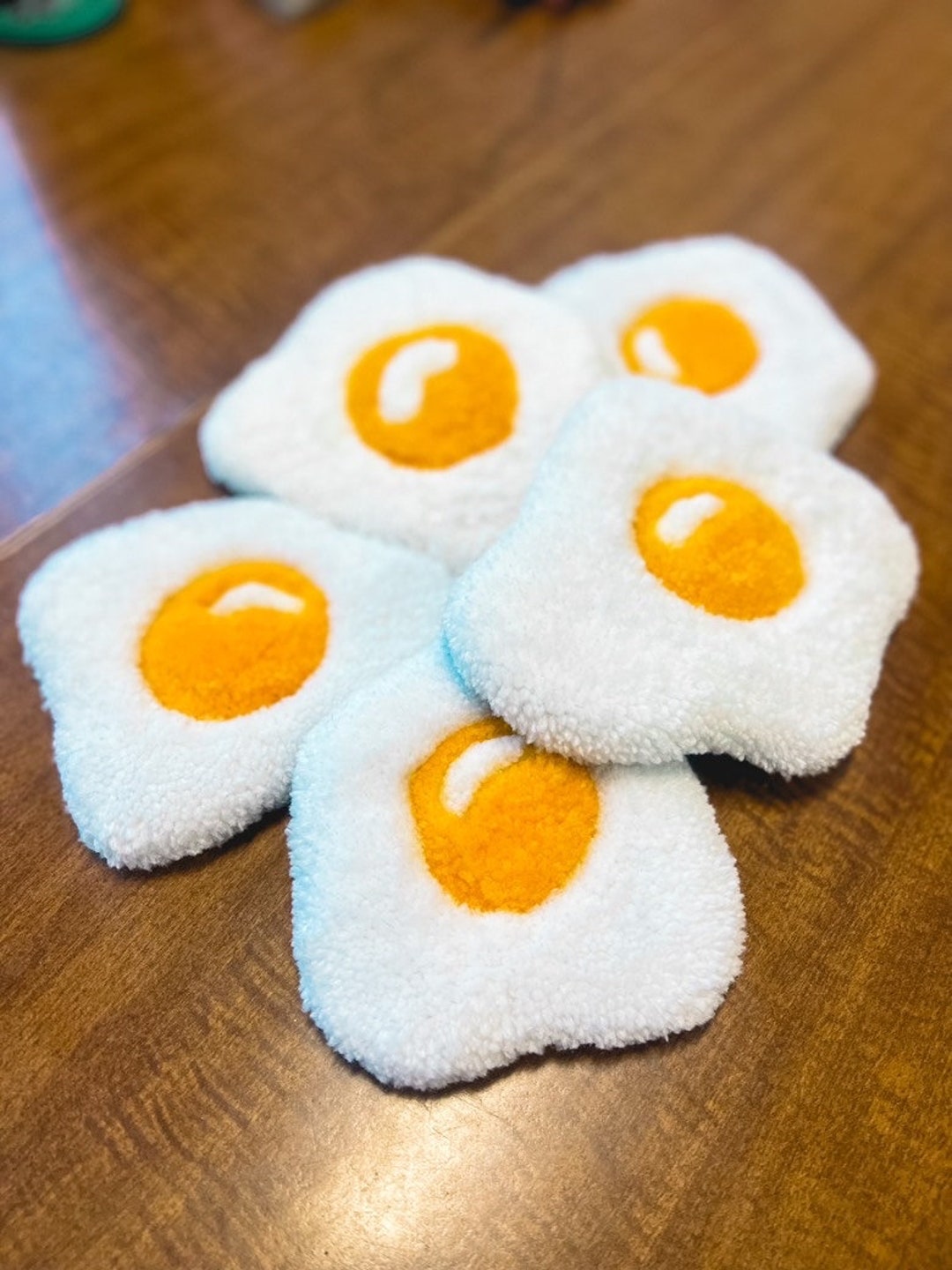 Handmade Tufted Egg Rug Coaster or Wall Decor - Etsy UK