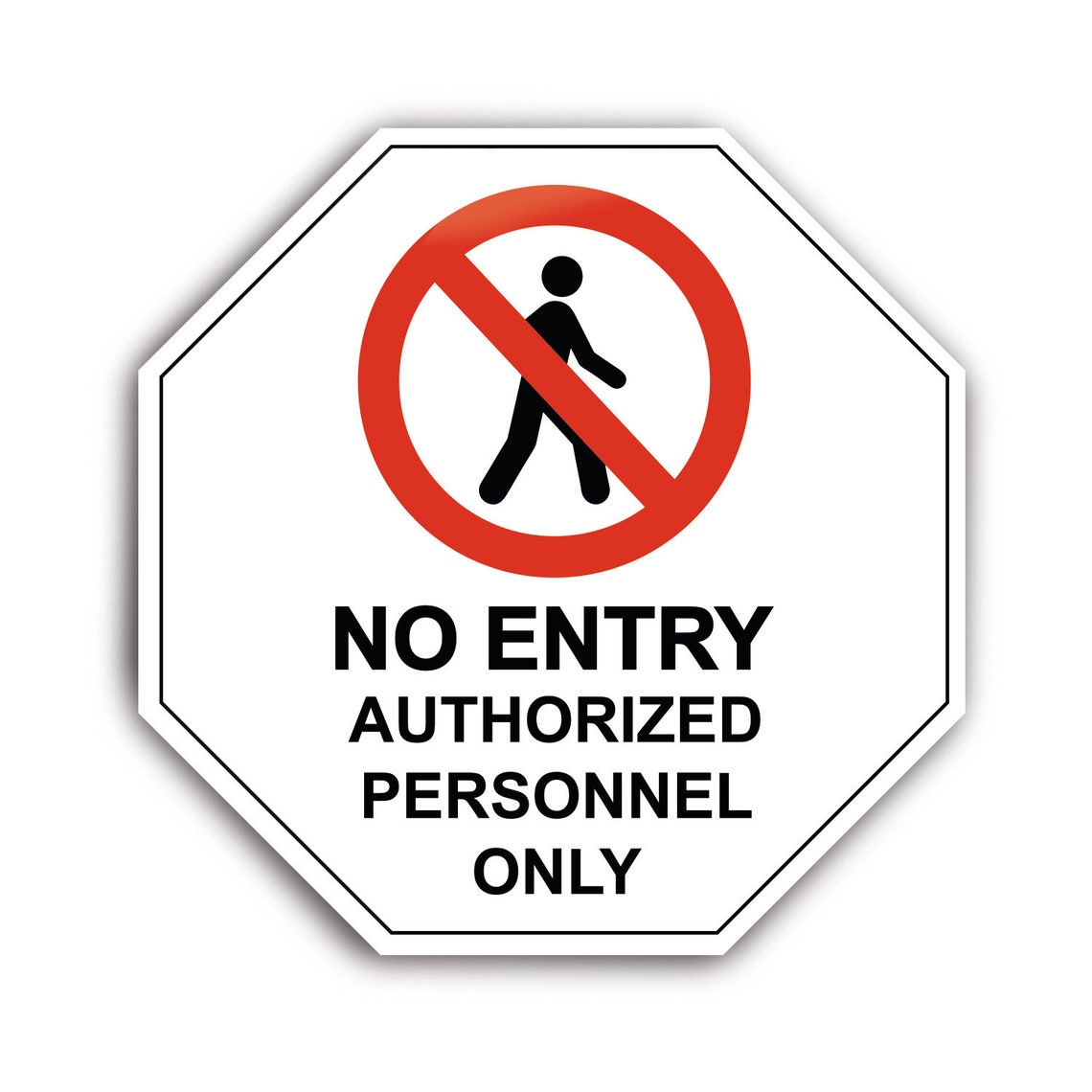 Safety Sign Hexagonal: No Entry Warning Signs Prohibition | Etsy