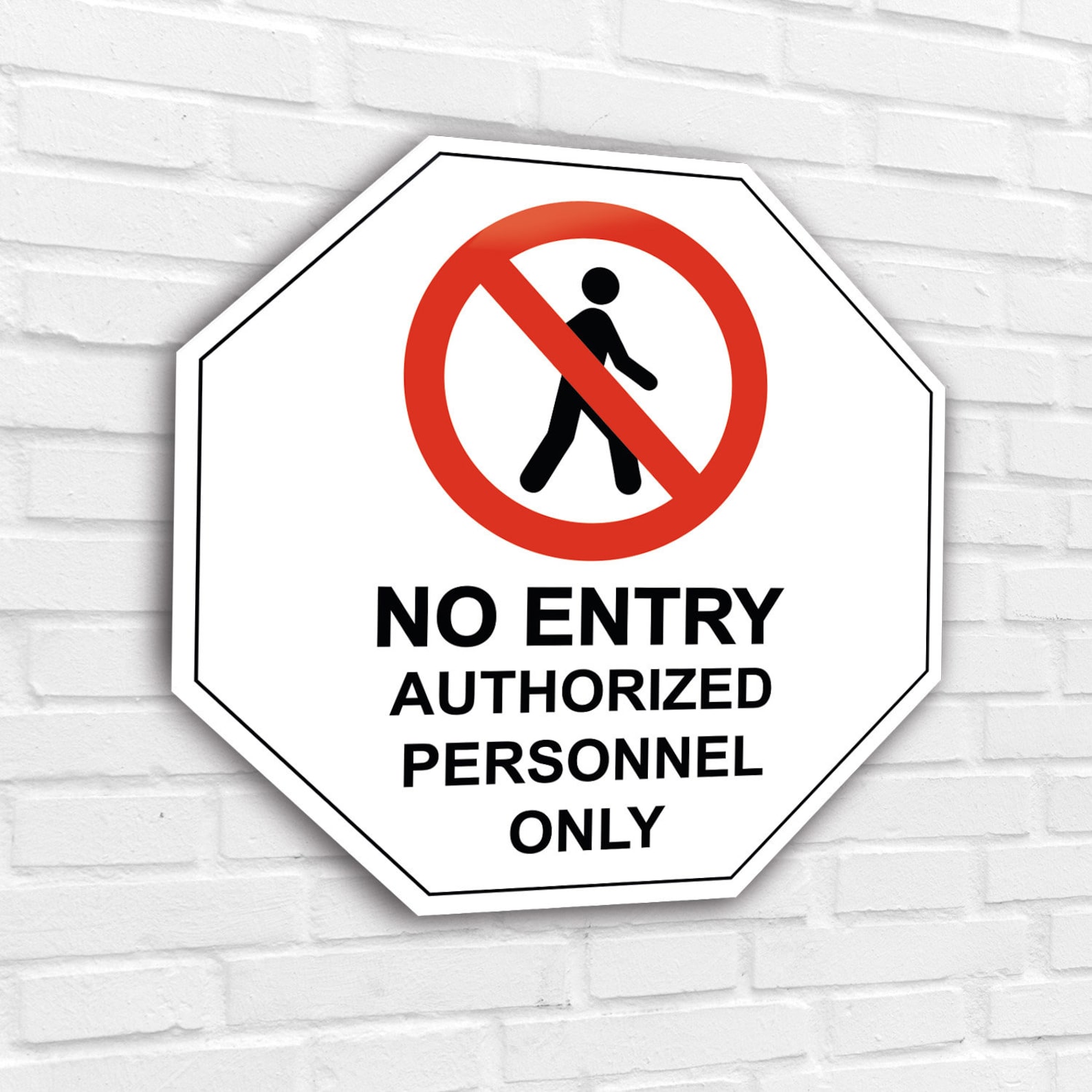 Safety Sign Hexagonal: No Entry Warning Signs Prohibition | Etsy