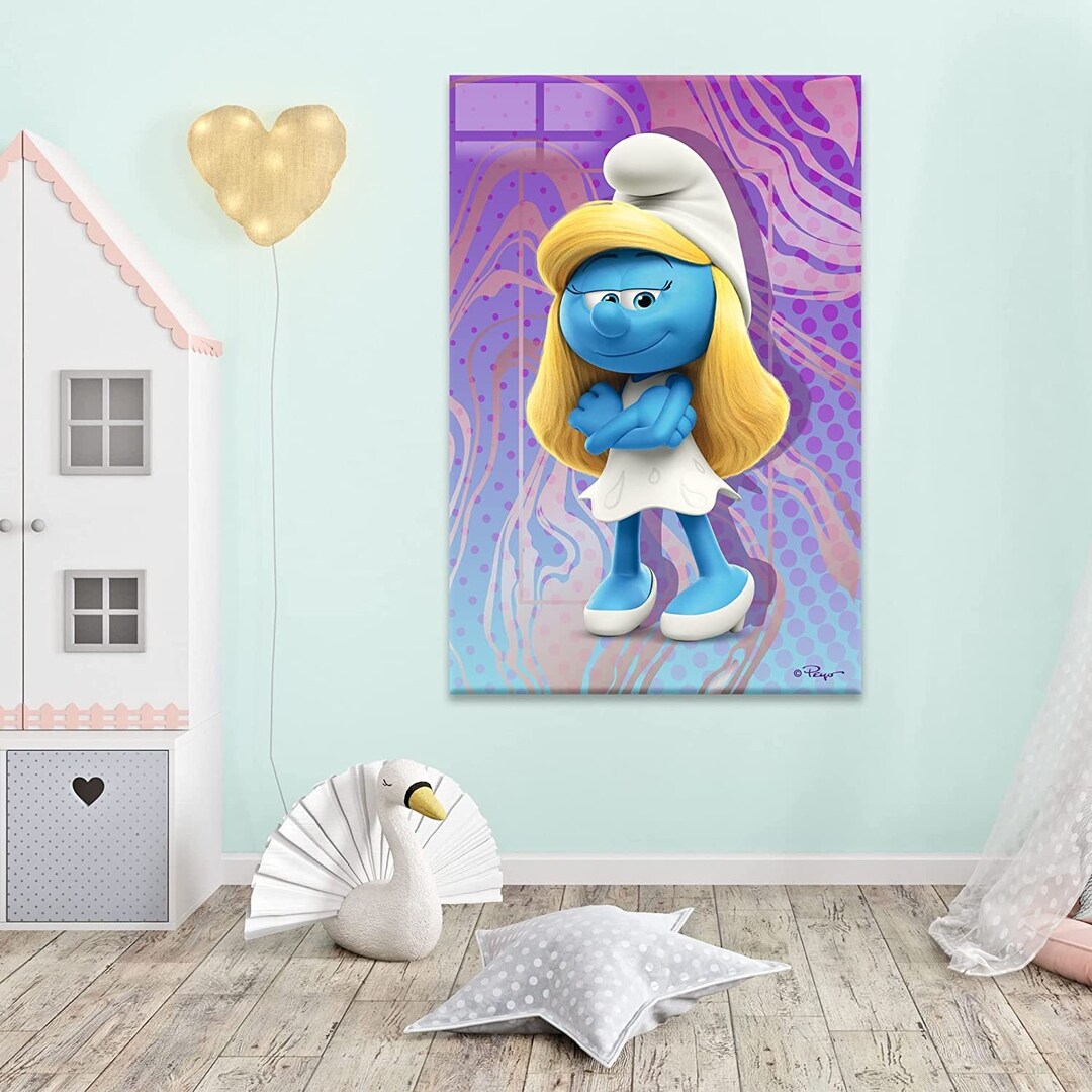 The Smurfs Acrylic Wall Art EGD X the Smurfs Interior - Etsy