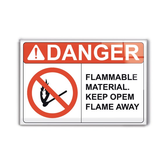 No Flammable Materials Sign Safety Signs Safety Warning, 43% OFF