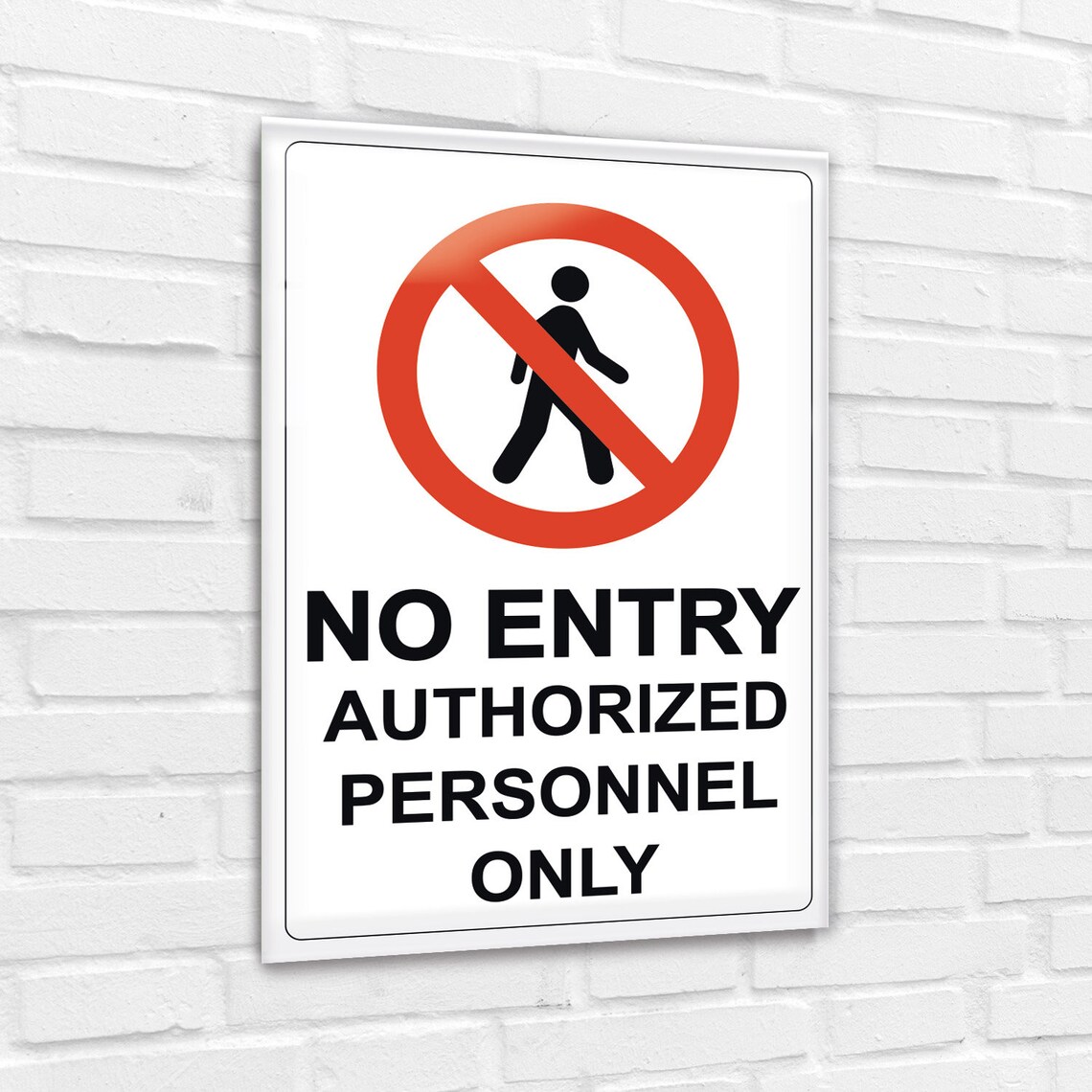 Safety Sign Vertical: No Entry Warning Signs Prohibition | Etsy