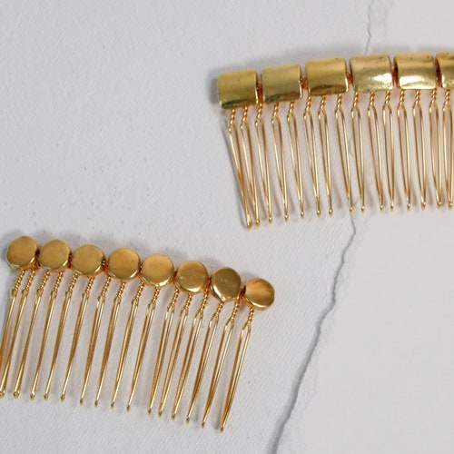 Striking Contemporay Hair Comb in Silver or Gold. Bridal - Etsy