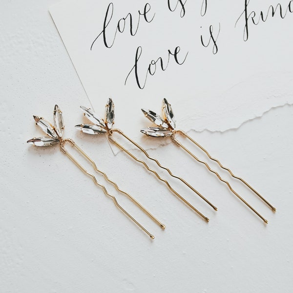 Rhinestone Hair Pins - Etsy