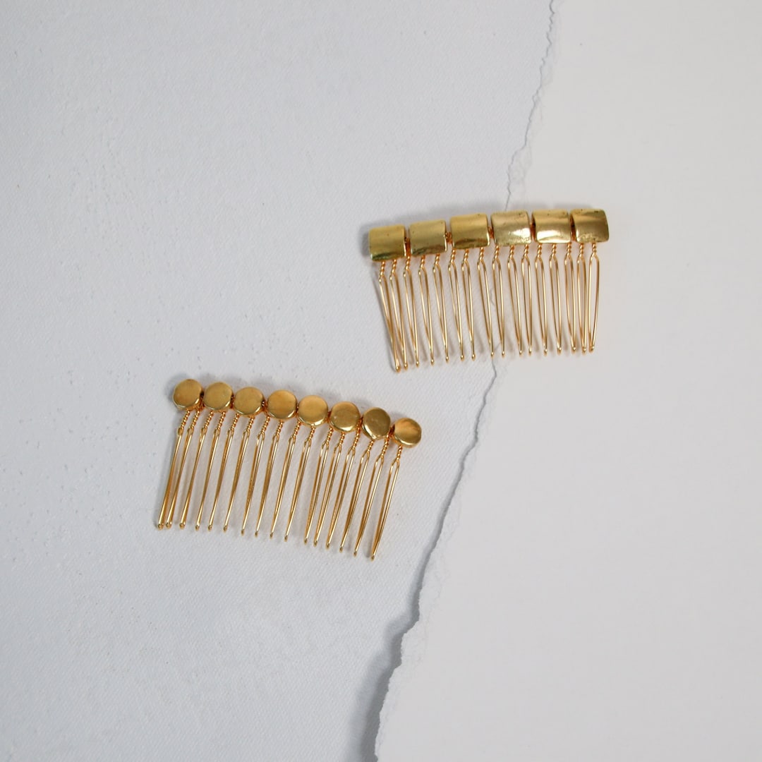 Geometric Hair Comb: Art Deco Bridal Headpiece, Modern Minimalist Style ...