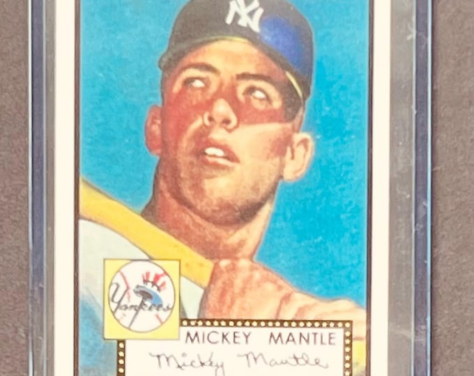 Mickey Mantle 1952 Yankees Reprint Rookie RC Novelty Hobby Sports Card ...