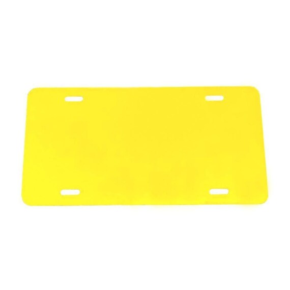 Yellow Plastic License Plate Vinyl Blank .020 Laser Cut | Etsy