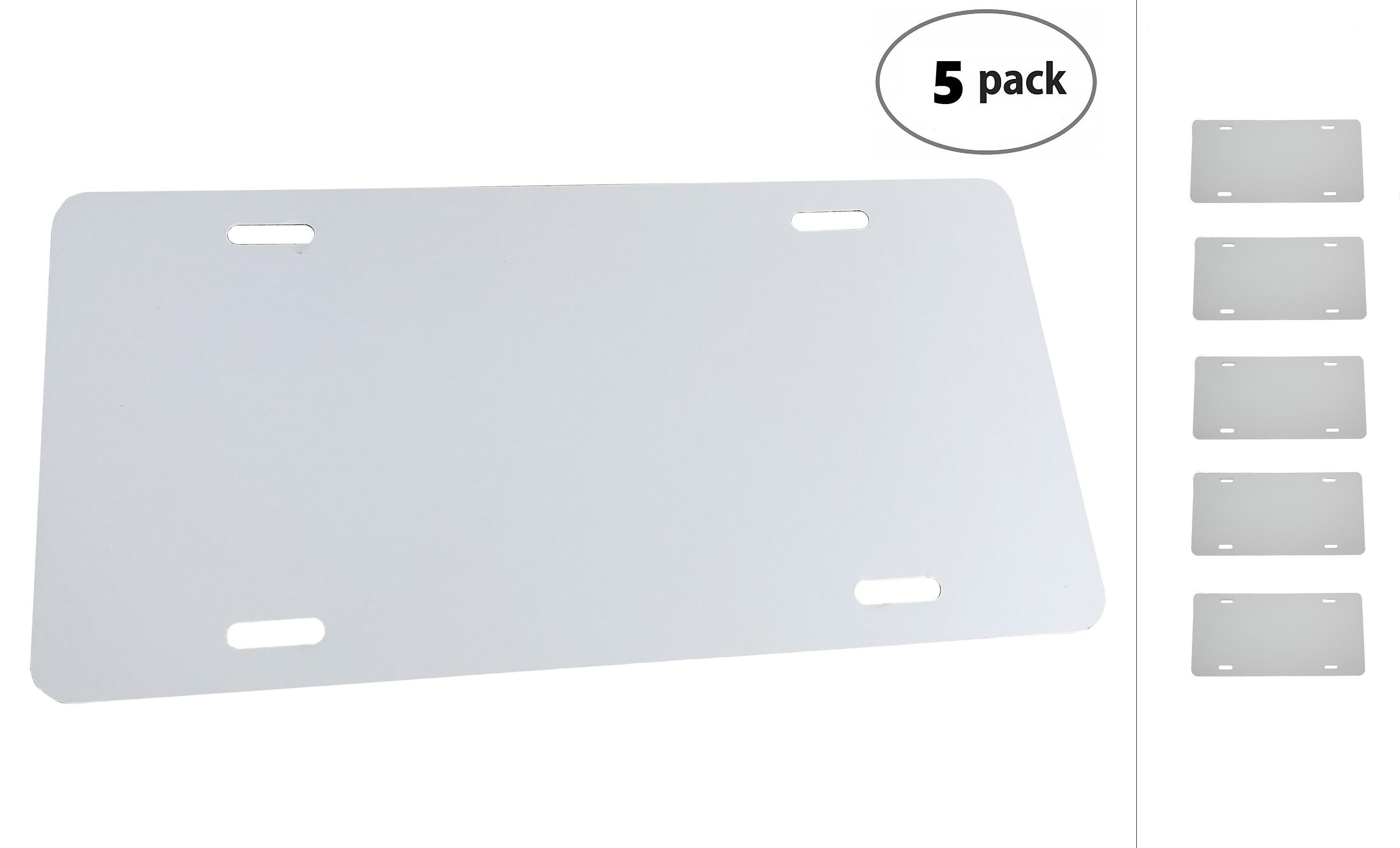 White .020 Anodized Aluminum License Plate Blank Light Weight - Etsy