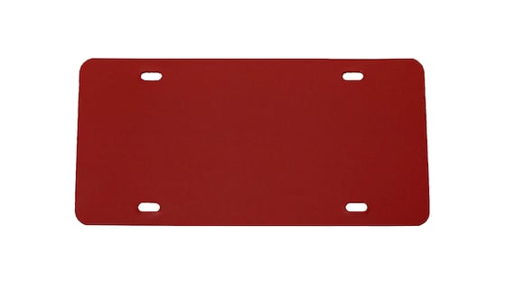Red Plastic License Plate Vinyl Blank .020 Laser Cut and | Etsy
