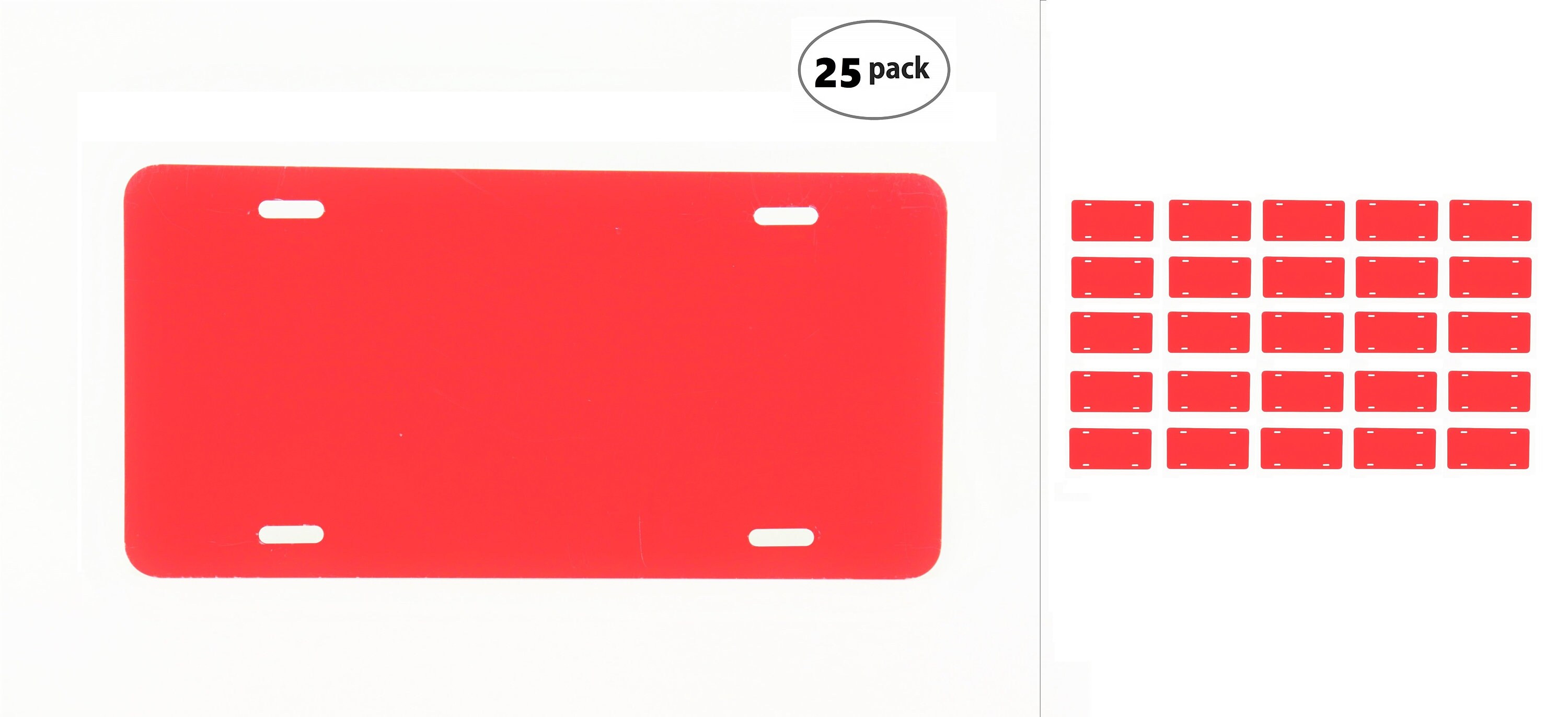 Red Fire Anodized Aluminum License Plate Blank Heavy Gauge | Etsy