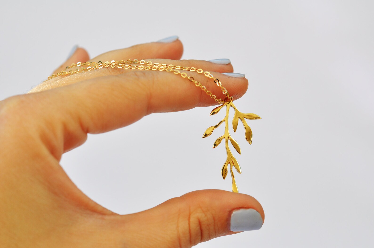 Leave necklace, gold leave jewelry, gold leave pendant, gold leaf ...